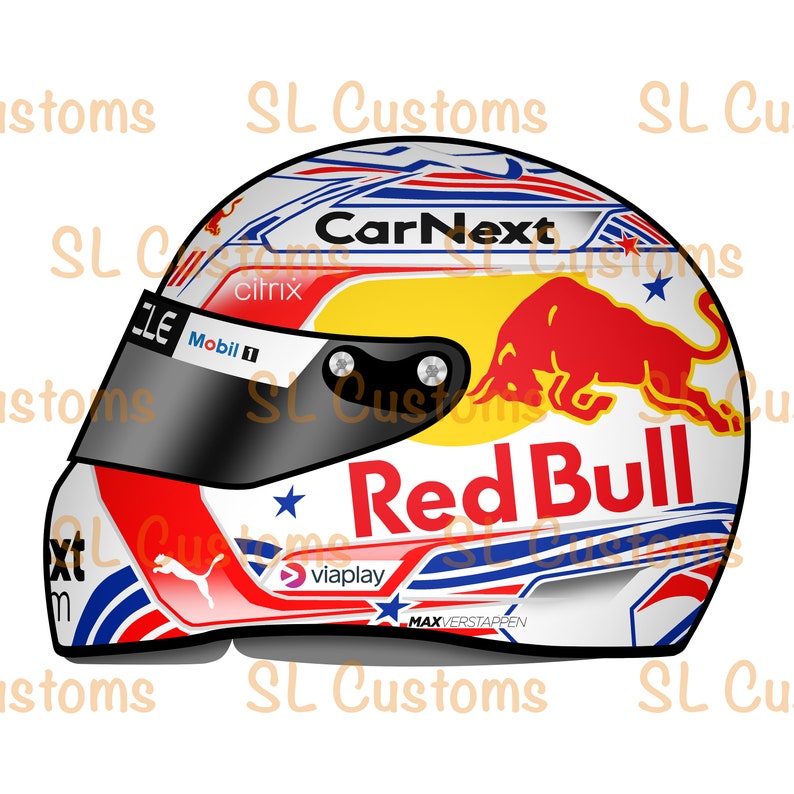 F1 Driver Max Verstappen's 2022 Season Helmet Stickers - Etsy