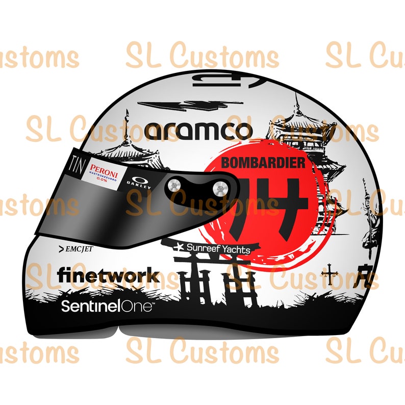 F1 Driver Fernando Alonso's 2023 Season Helmet Sticker - Etsy