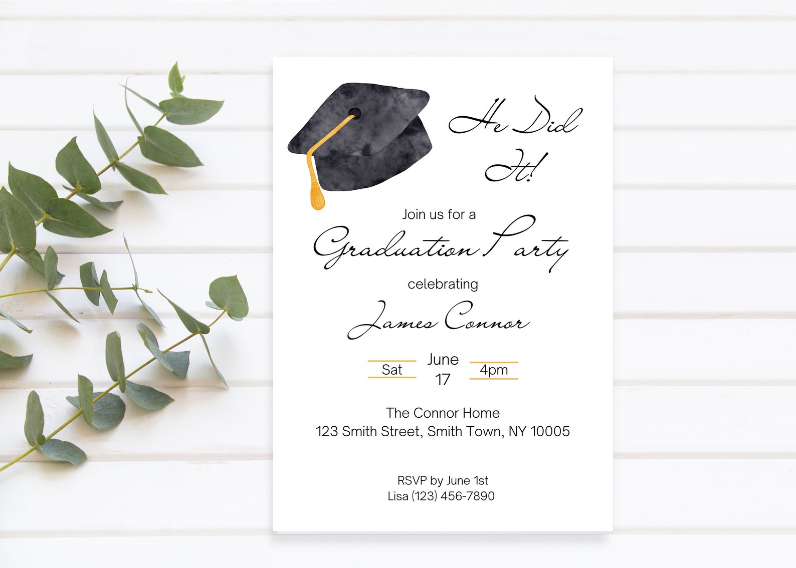 Graduation Invitation 2023, Graduation 2023 Minimalist, Graduation ...
