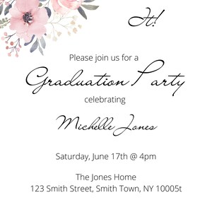 Graduation Invitation 2023, Graduation 2023, She Did It Graduate Invite ...