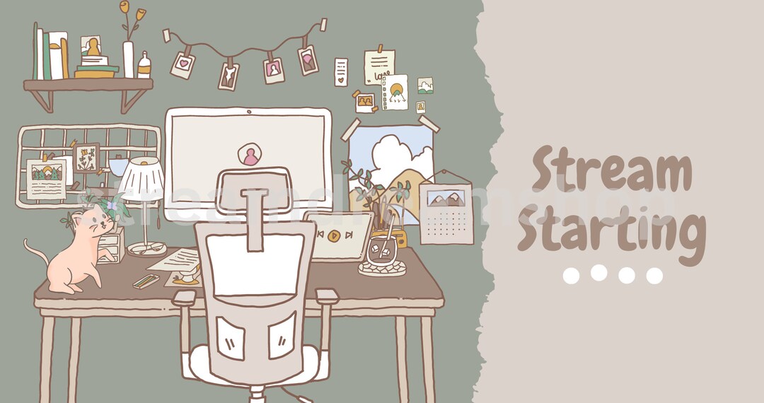 Animated Cozy Room Setup -- Stream Screens Starting Soon - BRB - Ending ...