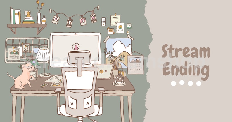 Animated Cozy Room Setup -- Stream Screens Starting Soon - BRB - Ending ...
