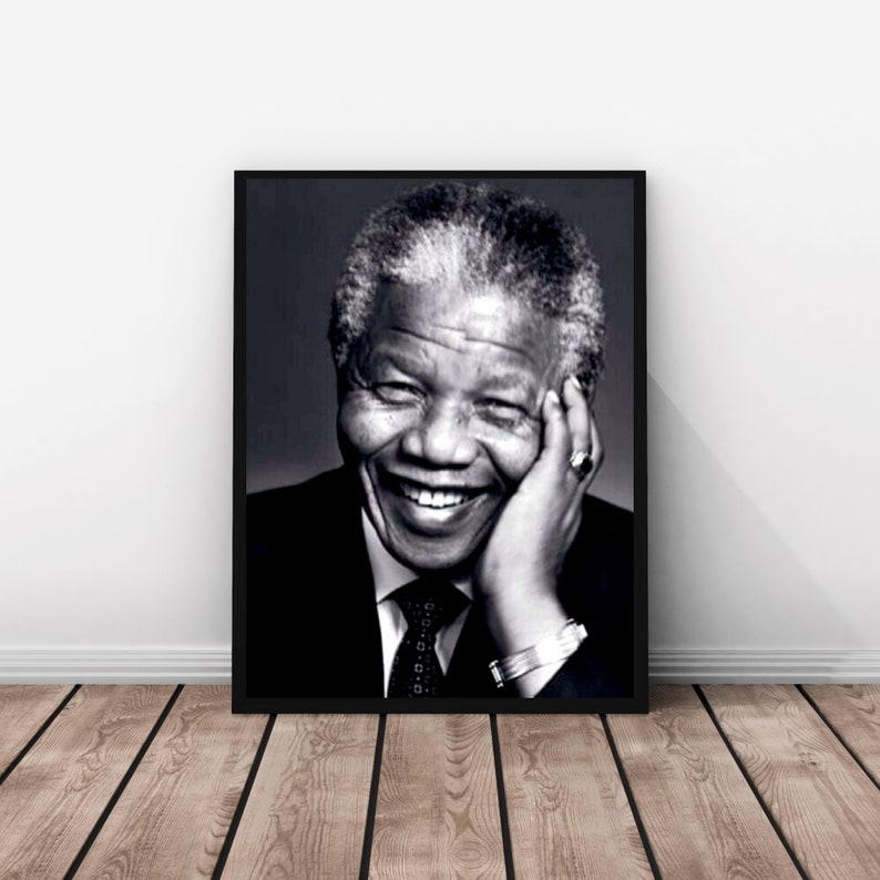 Nelson Mandela African American Black History Printable Wall Art - Etsy