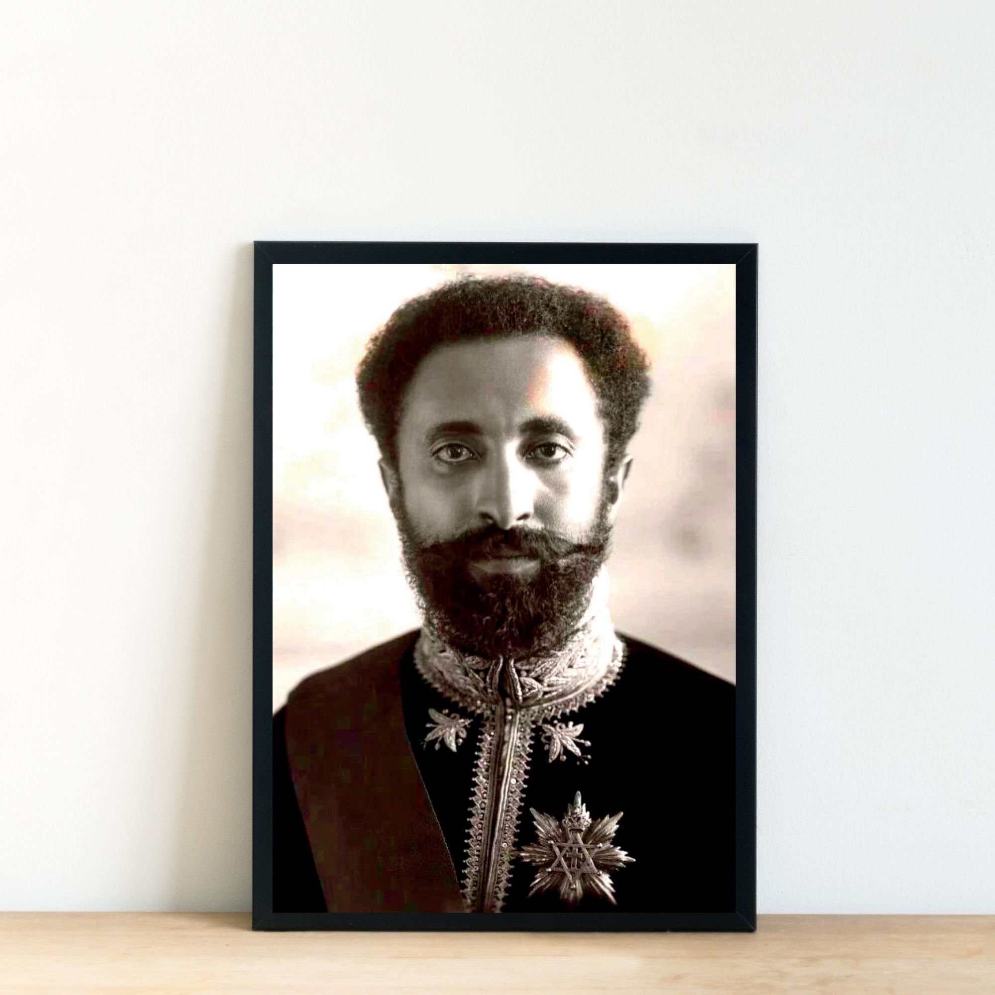 Haile Selassie African Ethiopian Emperor Black History Printable Wall ...