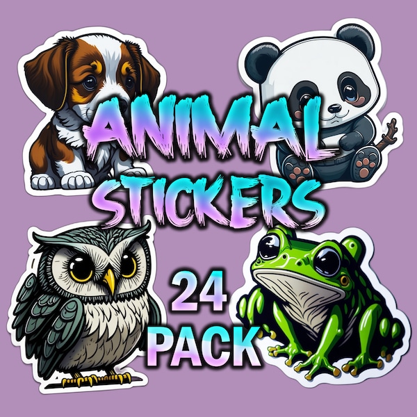 Animal Stickers - Etsy