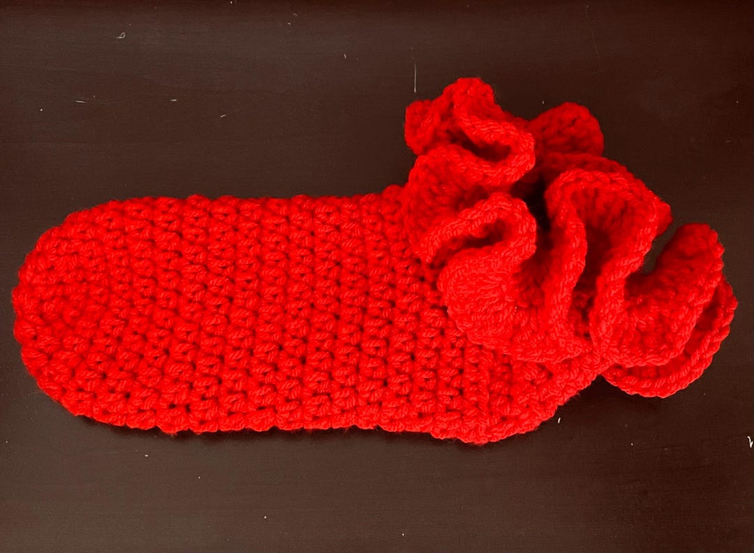 Crochet Ruffle Ankle Socks Pattern, Adult Footie Socks (digital ...