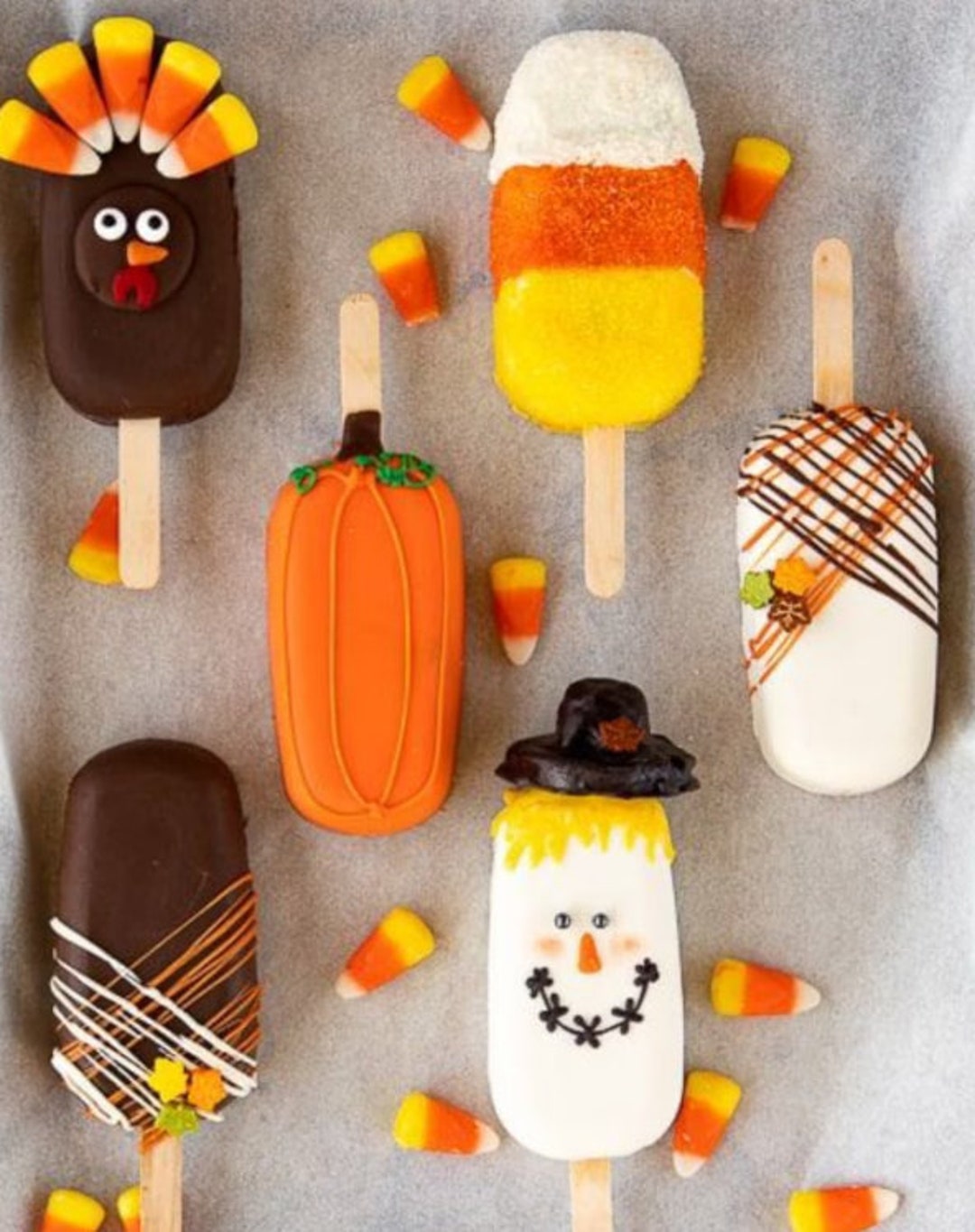 Thanksgiving Theme Cakesicles (half Dozen) - Etsy