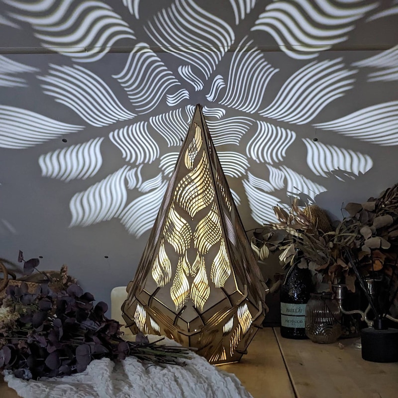 Laser Cut Pyramid Lamp - Etsy