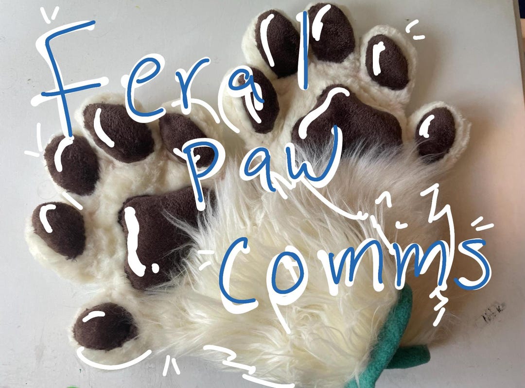 CUSTOM!! 5 Finger Puffy Paws (feral) READ DESC - Etsy