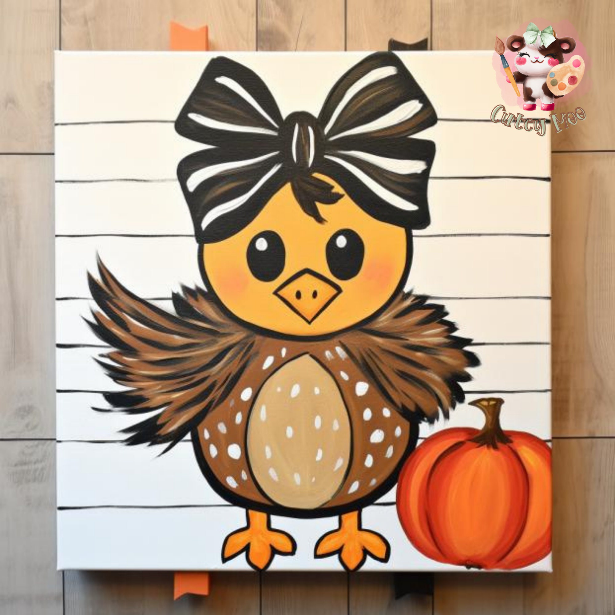 Cute Chicken Face PNG Paint Party Sublimation Design - Digital DIY Art ...