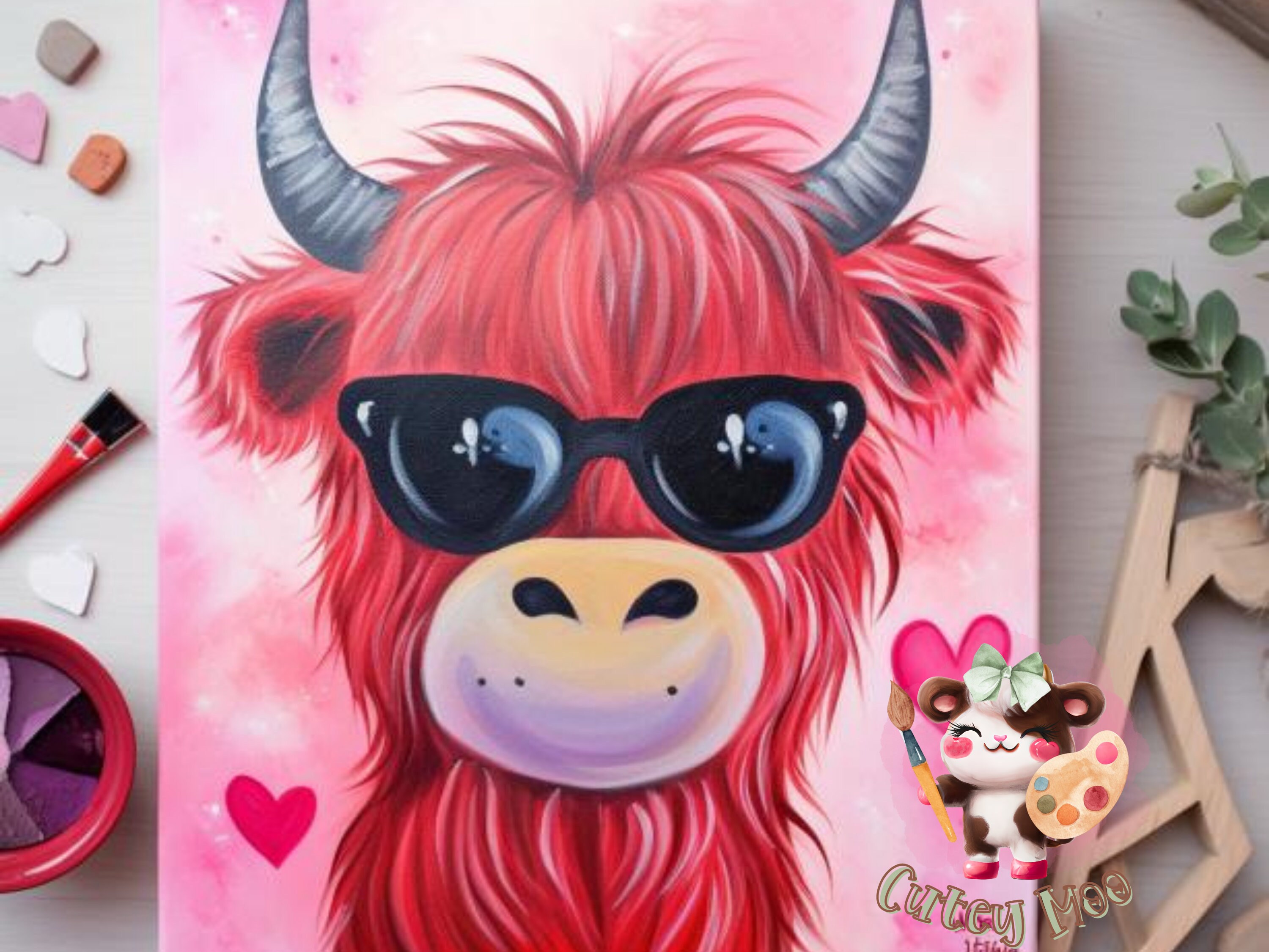 Valentine's Day DIY Paint Party | Adult Painting |pre-drawn | Art Party ...