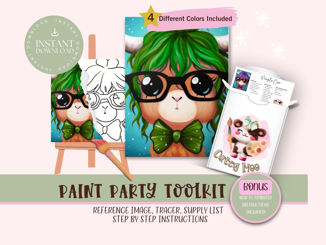 Highlander DIY Paint Party for Adults and Kids |pre-drawn | Art Party ...