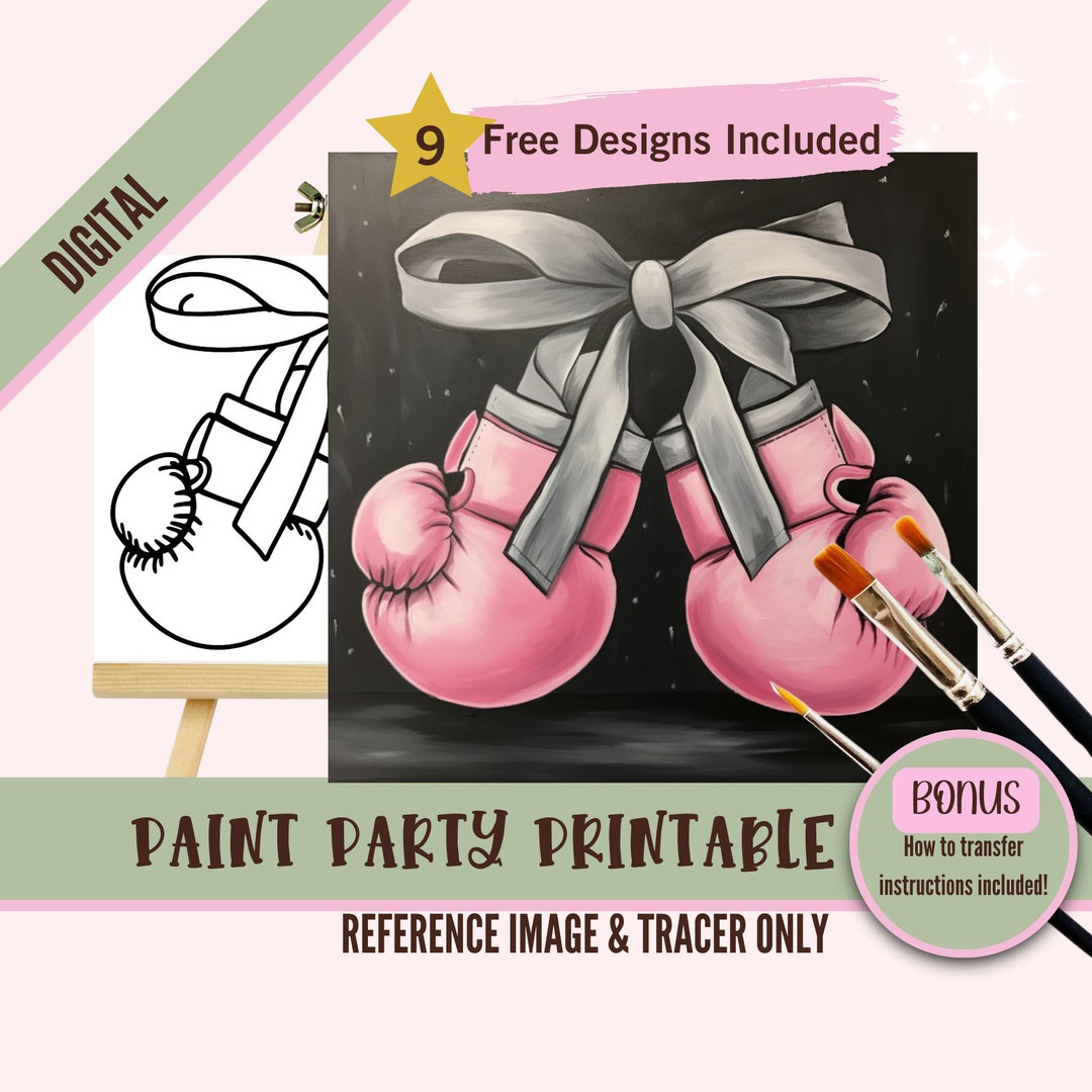Breast Cancer Awareness Painting Kit | Survivor Pre-drawn Canvas ...