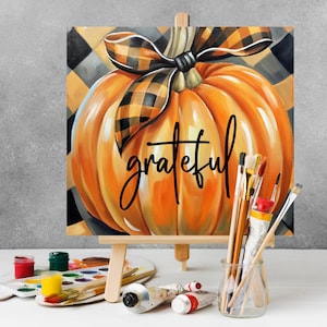 DIY Paint Party Printables for Fall, Sip and Paint Party Kit Canvas ...