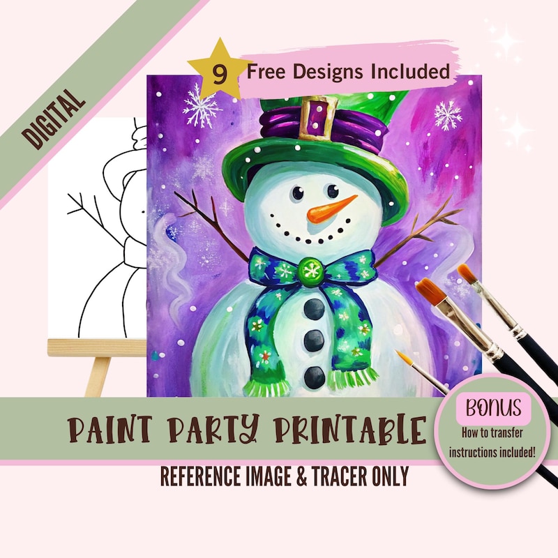 Snowman Painting - Etsy