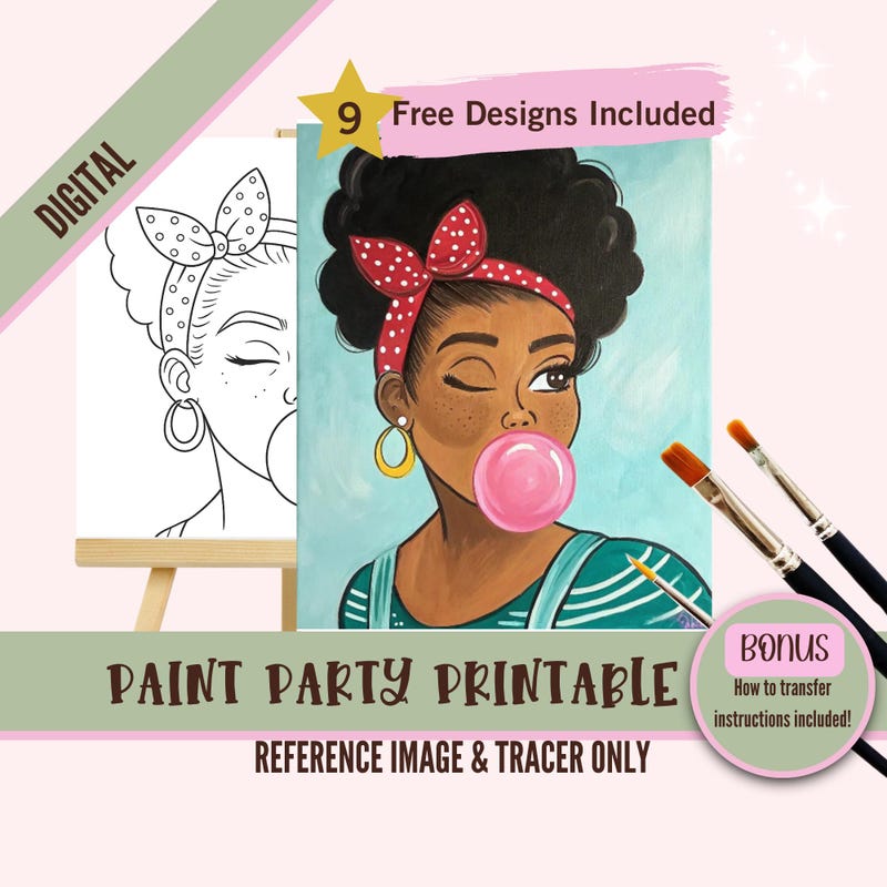Girl Drawings to Trace - Etsy