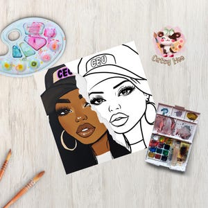 Ladies Night Out Sip and Paint Party Kit Canvas, Pre Drawn Template for ...