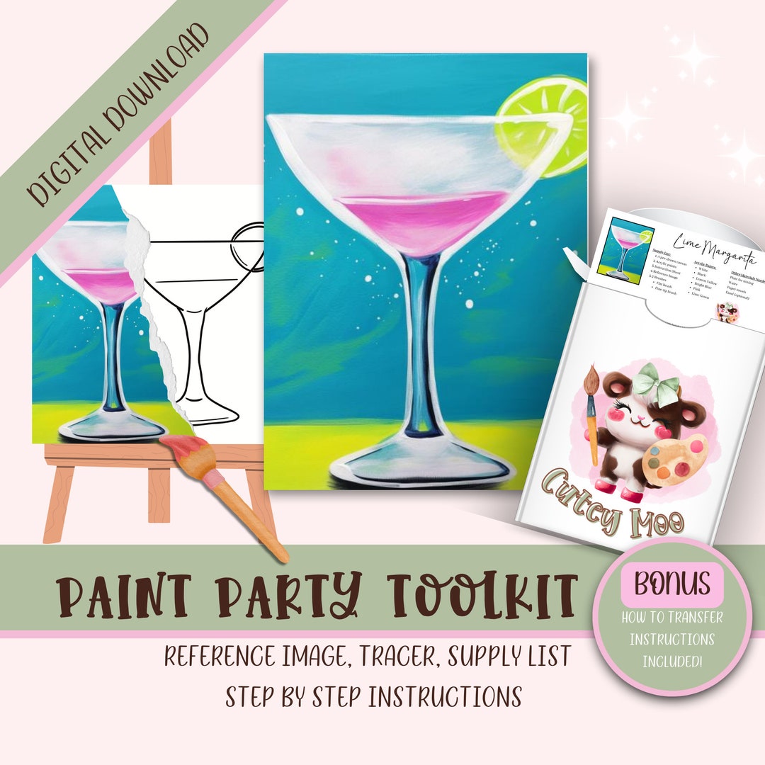 Diy Sip N Paint Paint Your Own Girls Night Paint Kit Gift for Her Adult ...