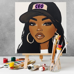 Ladies Night Out Sip and Paint Party Kit Canvas, Pre Drawn Template for ...