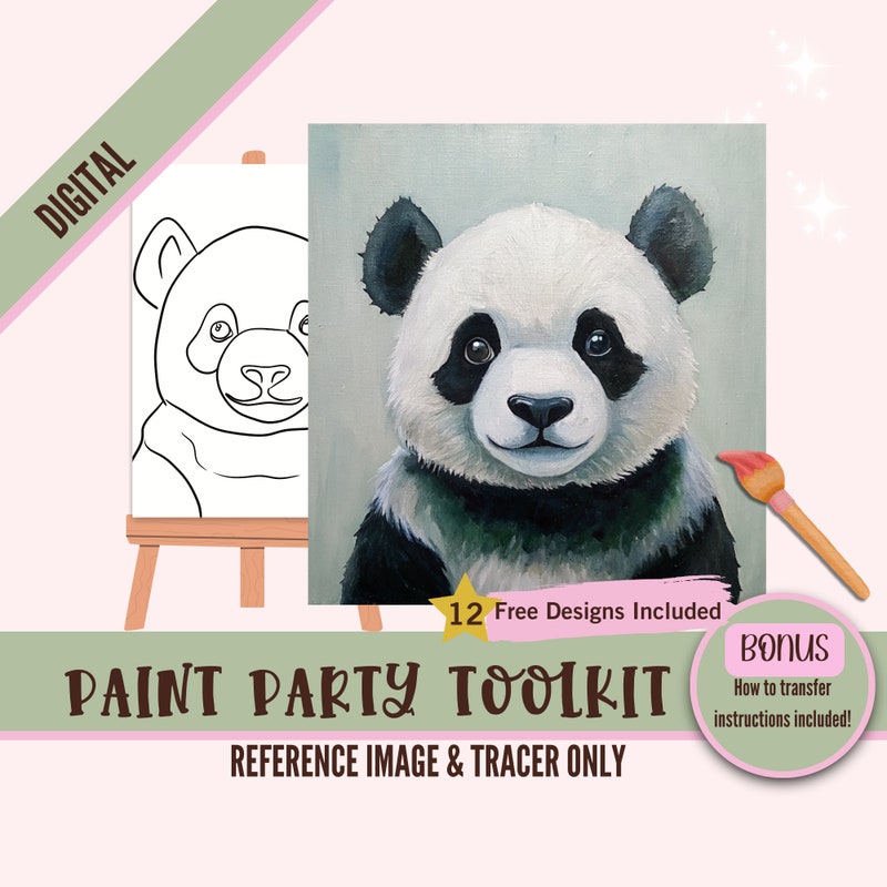 Panda Painting - Etsy