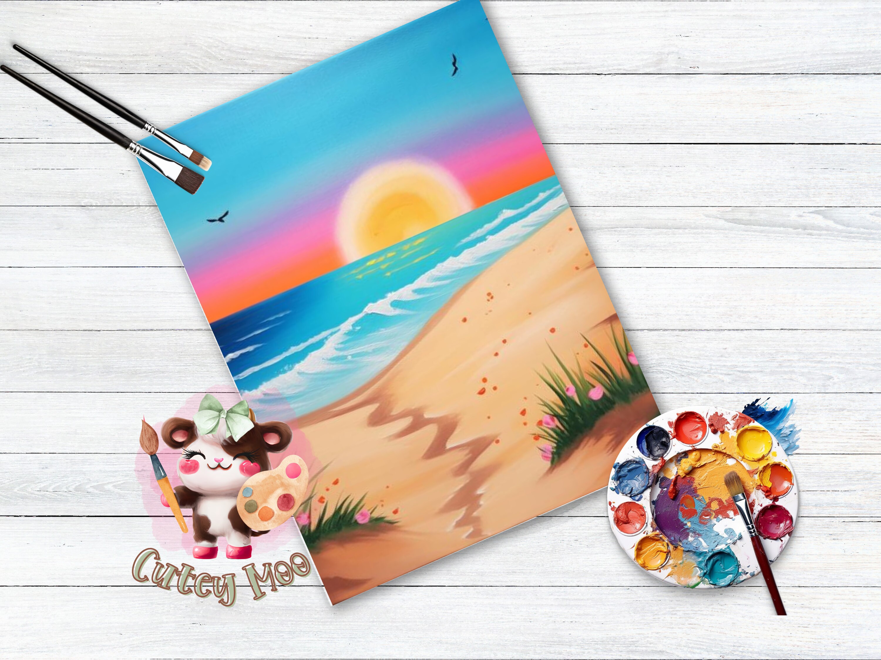 DIY Paint Party for Adults and Kids |pre-drawn | Art Party Paint Kit ...