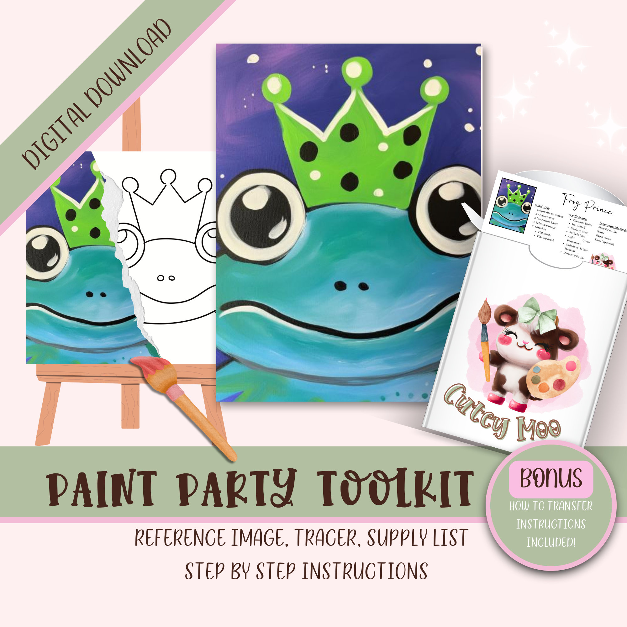 DIY Paint Party Printable for Kids Diy Canvas Paint Kit Instant Access ...