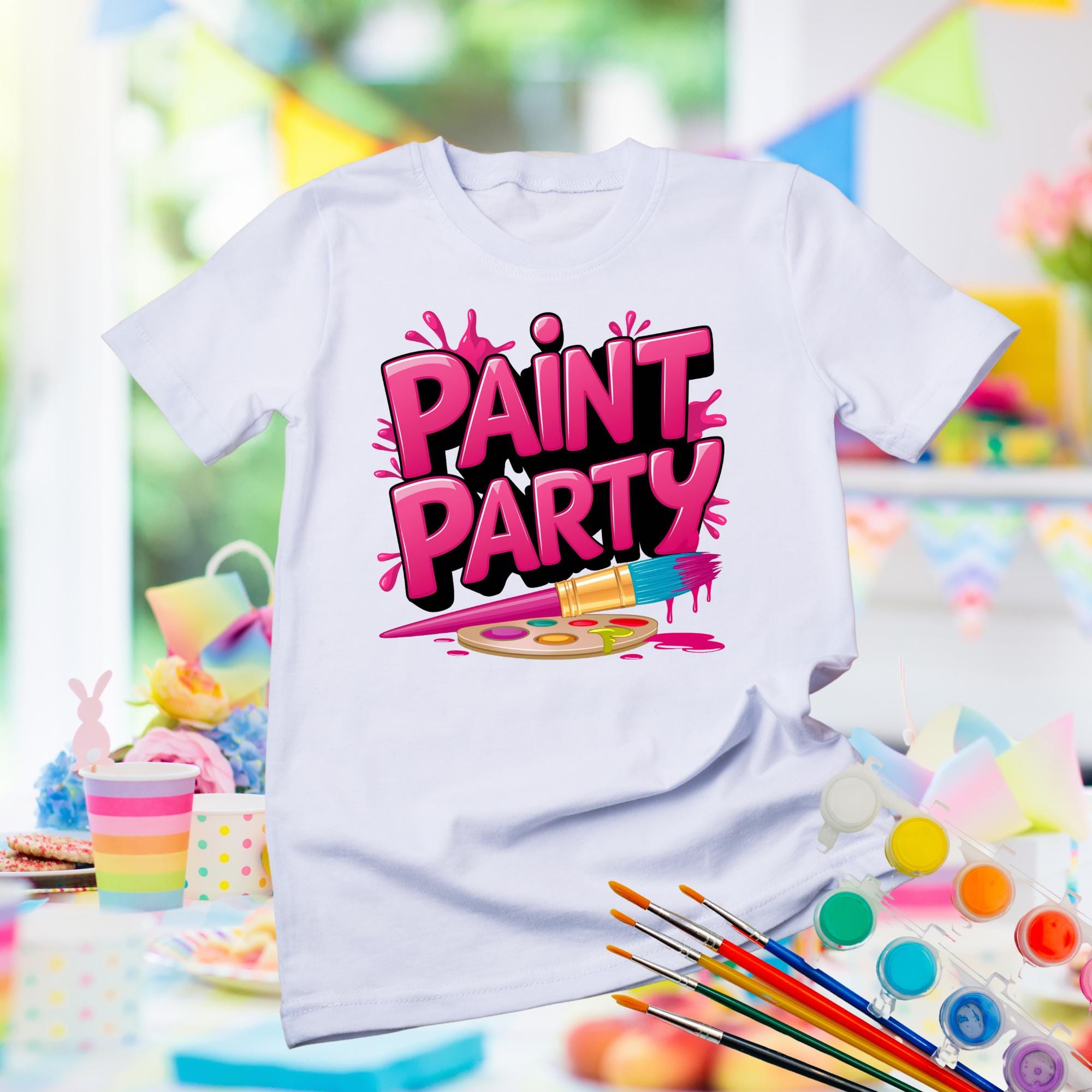 Paint Party Sublimation Design for Sip and Paint Art Birthday Parties ...