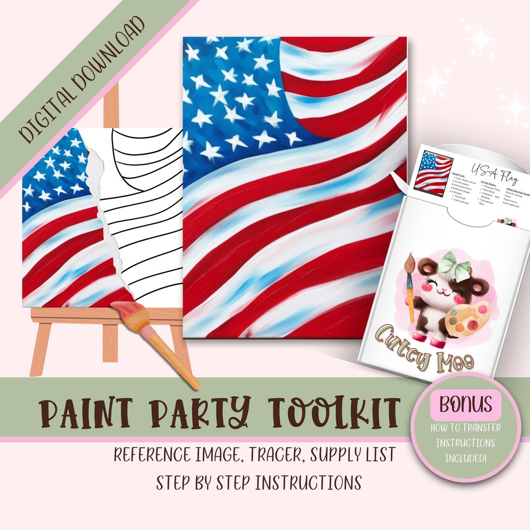 Diy Sip N Paint, Paint Party Printable for Adults & Kids, Paint and Sip ...