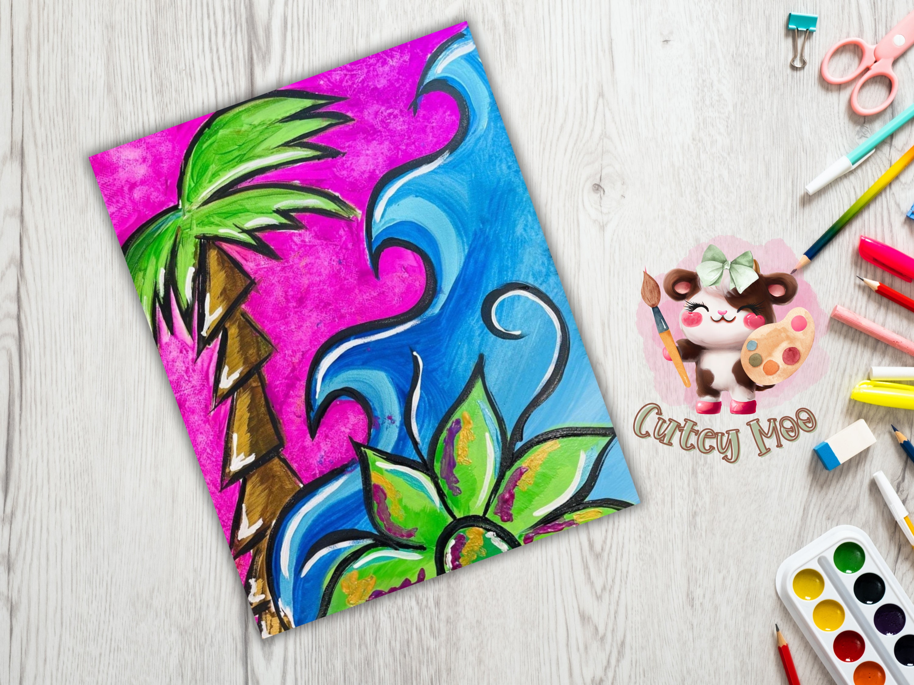 DIY Paint Party Printable for Kids Diy Canvas Paint Kit Instant Access ...