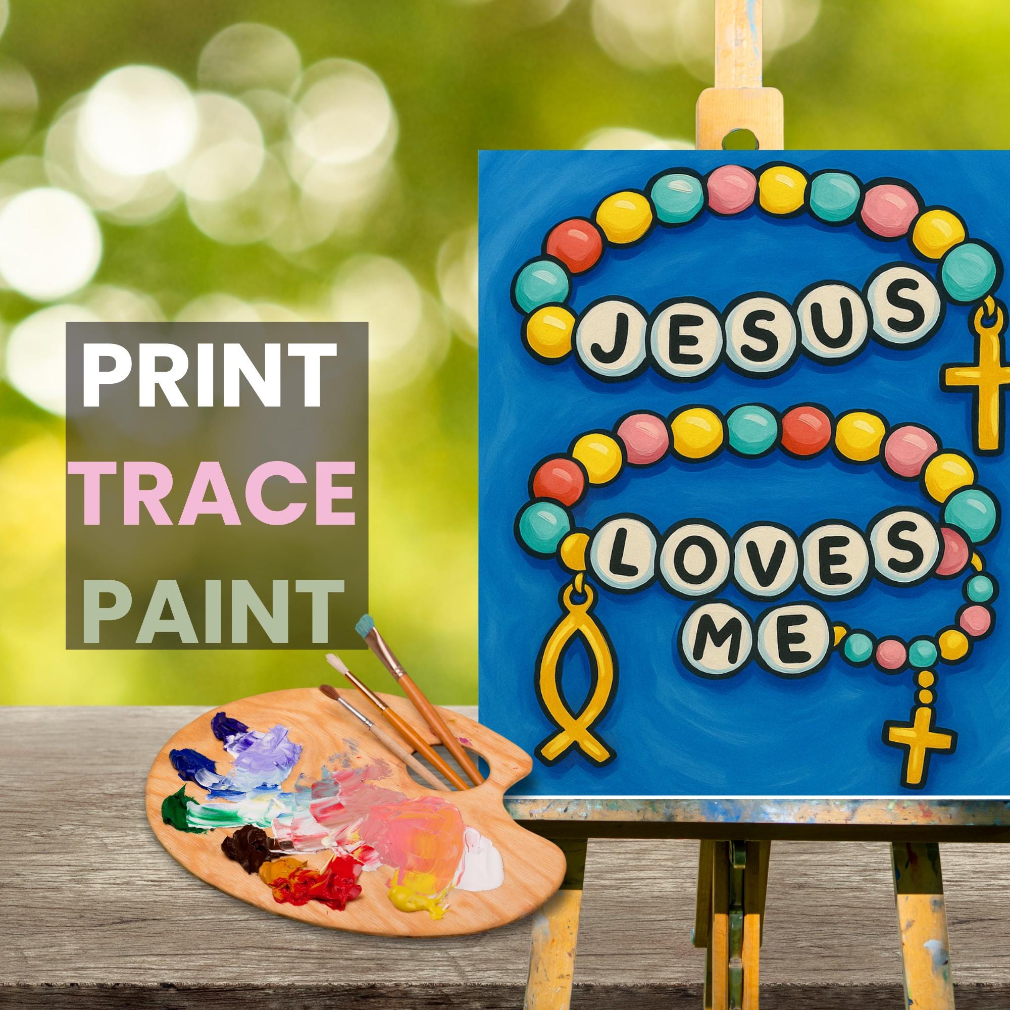 Vacation Bible School Christian Art Painting Party PNG, DIY Pre-drawn ...