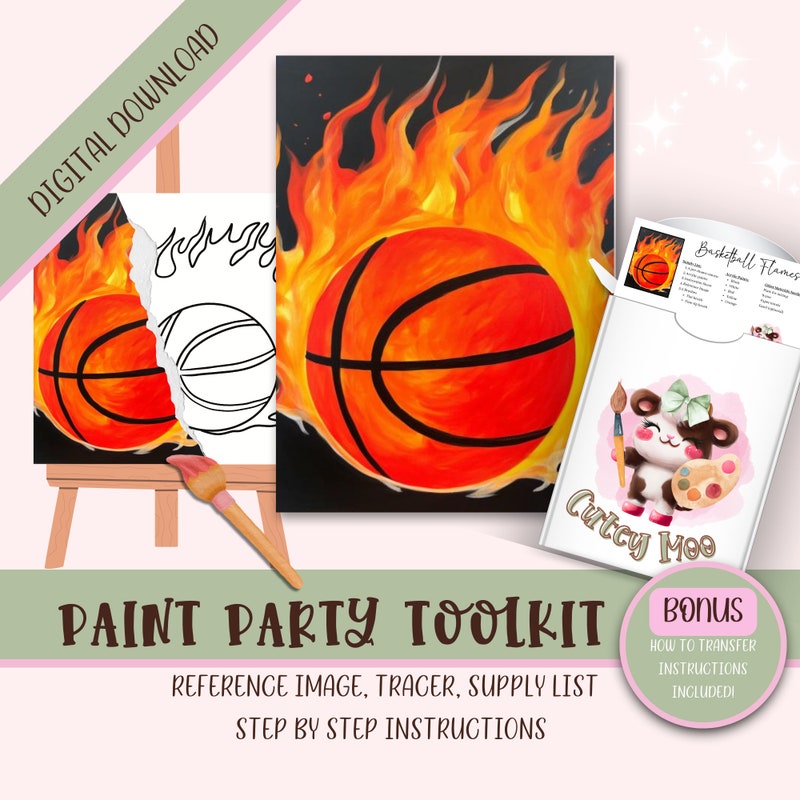 Basketball Diy Paint Kit - Etsy