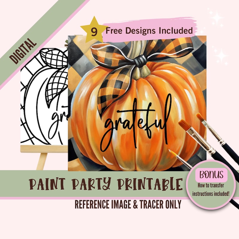 Fall Diy Paint Template - Etsy UK