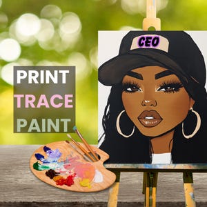 Ladies Night Out Sip and Paint Party Kit Canvas, Pre Drawn Template for ...