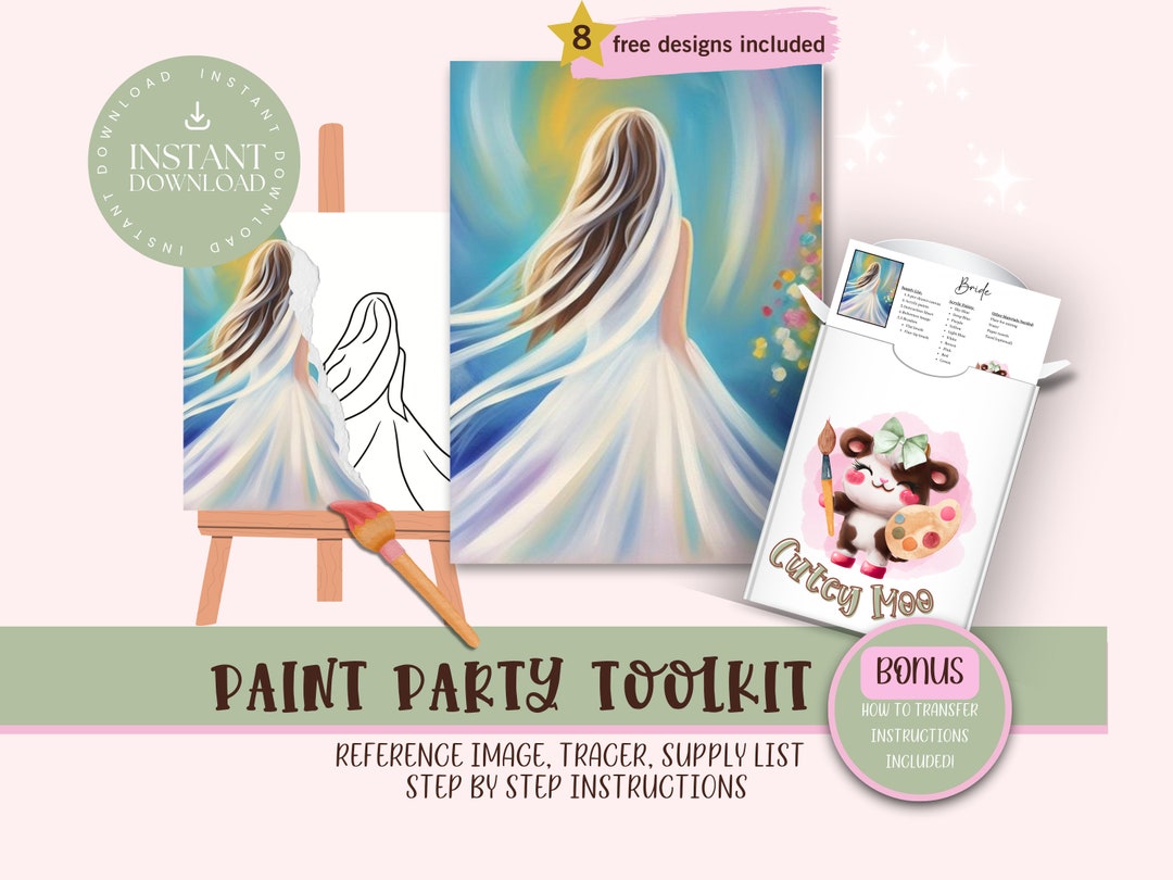 Diy Paint Party Printable Toolkit for Parties, Girls Night Out ...