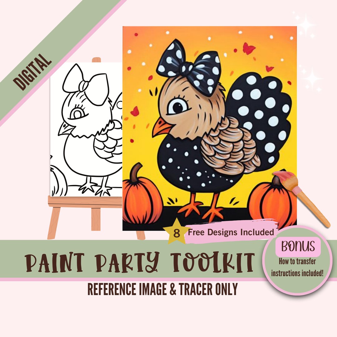 Crazy Chicken Sublimation Paint Party PNG Design - Digital DIY Art, Pre ...