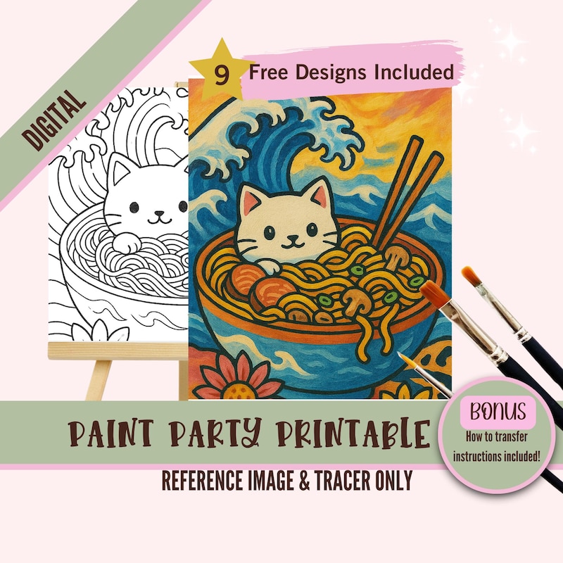 Custom Cat Painting Anime - Etsy