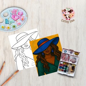 Girls Night Out Paint Party Printable Tracer | Diva Paint and Sip Kit ...