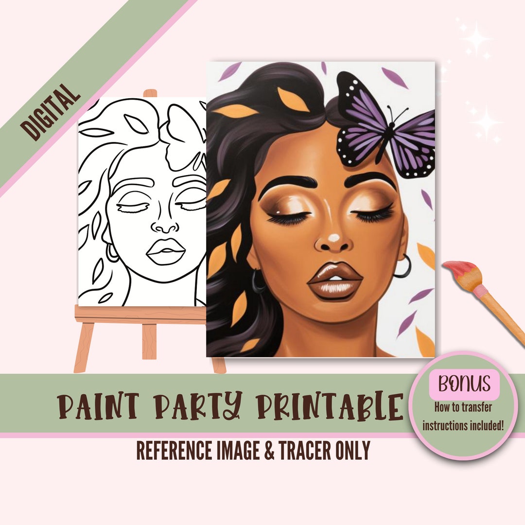Paint & Sip | Afro Girls Night Out | Paint Kit | Diy Paint Party ...
