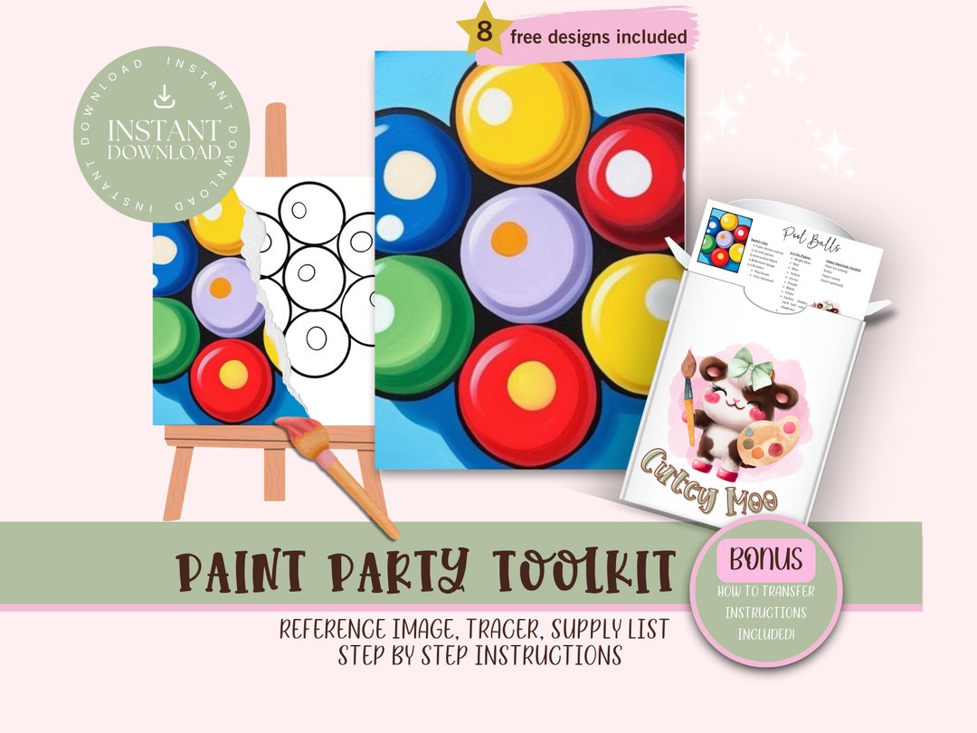 Adult Diy Paint Party Printable Toolkit for Parties, Sip and Paint ...