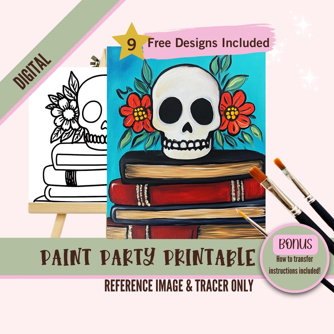 Morally Grey Sip and Paint Party Kit Canvas, Pre Drawn Romantasy ...
