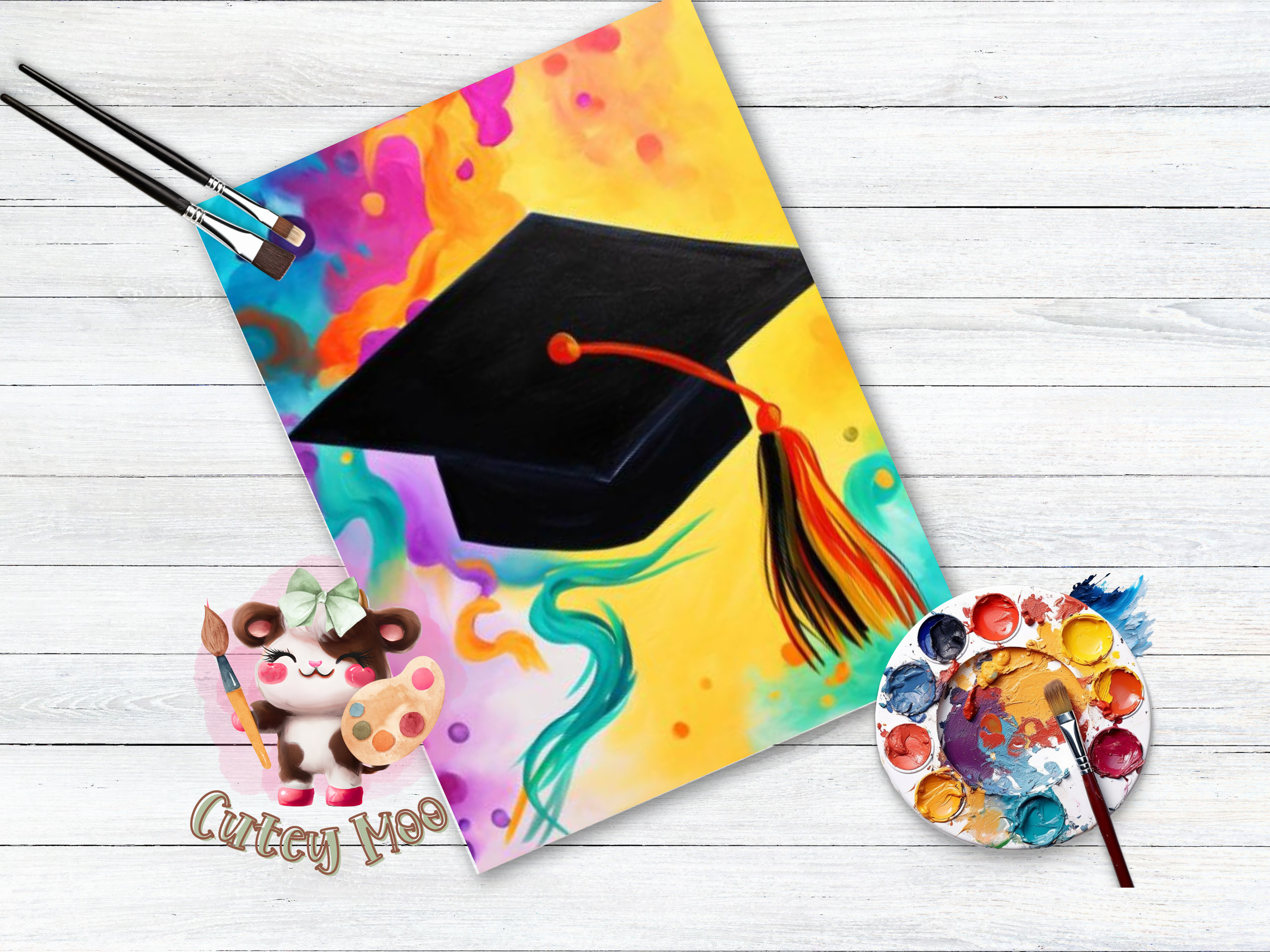 Graduation DIY Paint Party for Adults and Kids |pre-drawn | Art Party ...