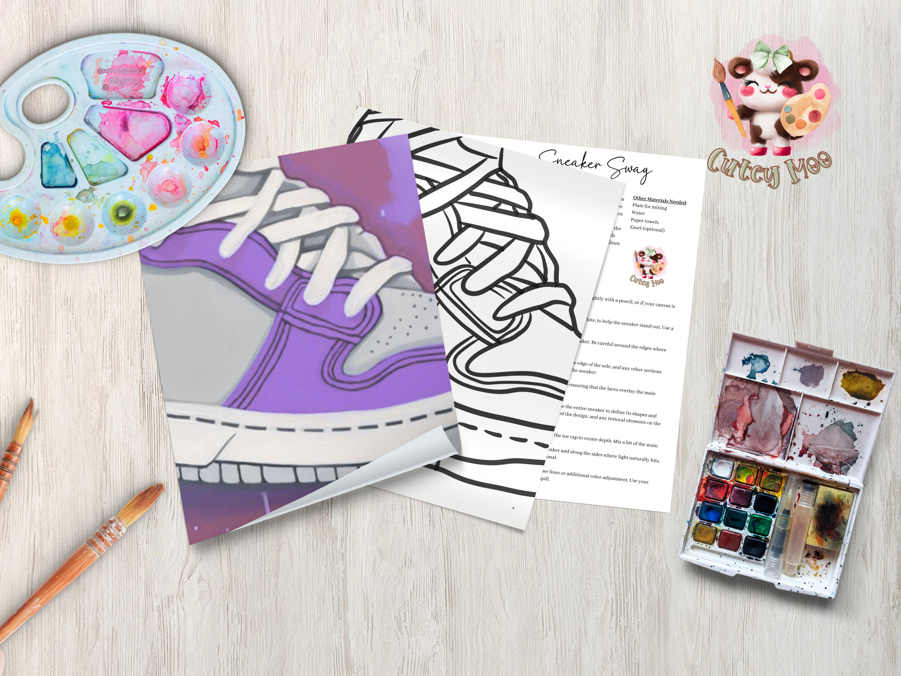 Sneaker DIY Paint Party for Adults and Kids |pre-drawn | Art Party ...