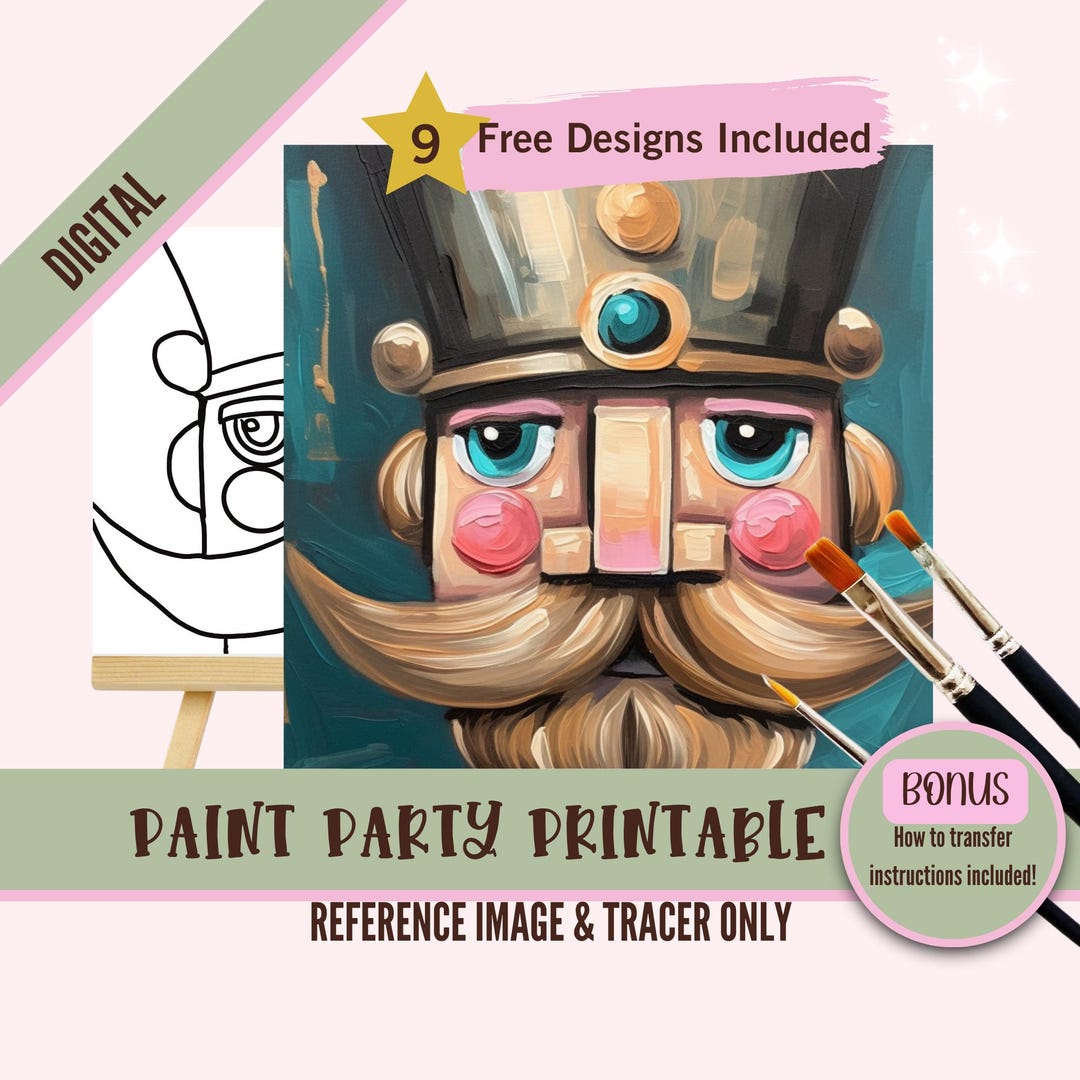 Nutcracker Paint Party Printable - Festive Holiday Nutcracker Tracer ...