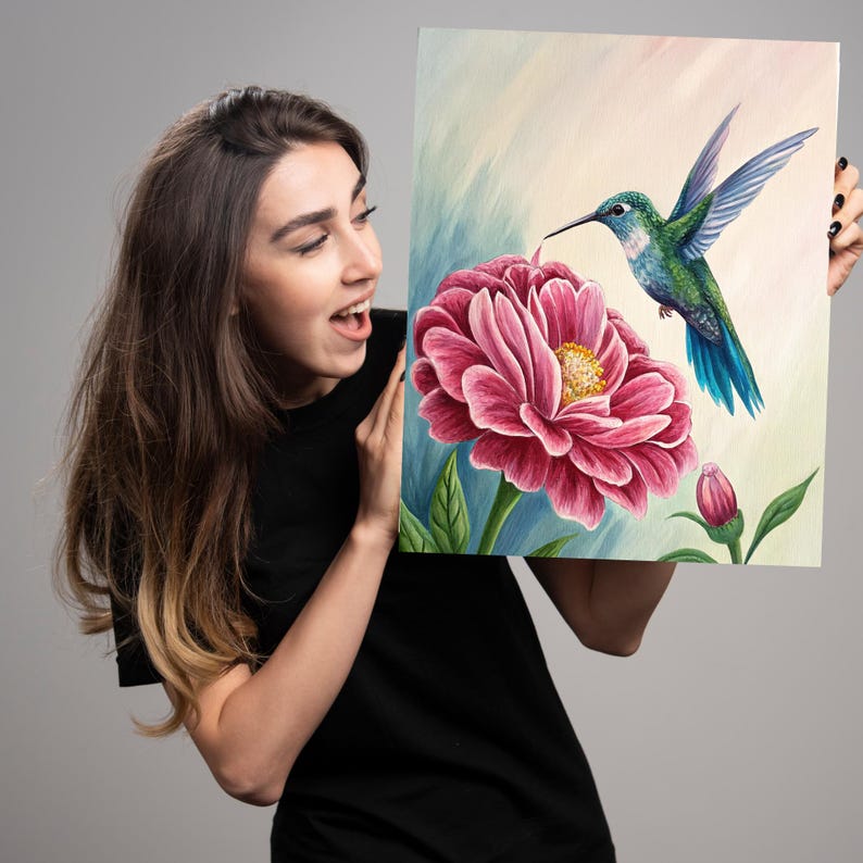 Hummingbird Paint Party Kit, DIY Canvas Painting, Sip and Paint ...