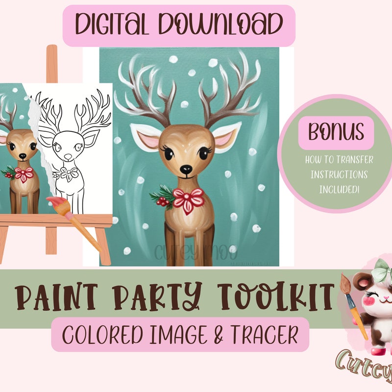 Reindeer Diy Paint Kit - Etsy