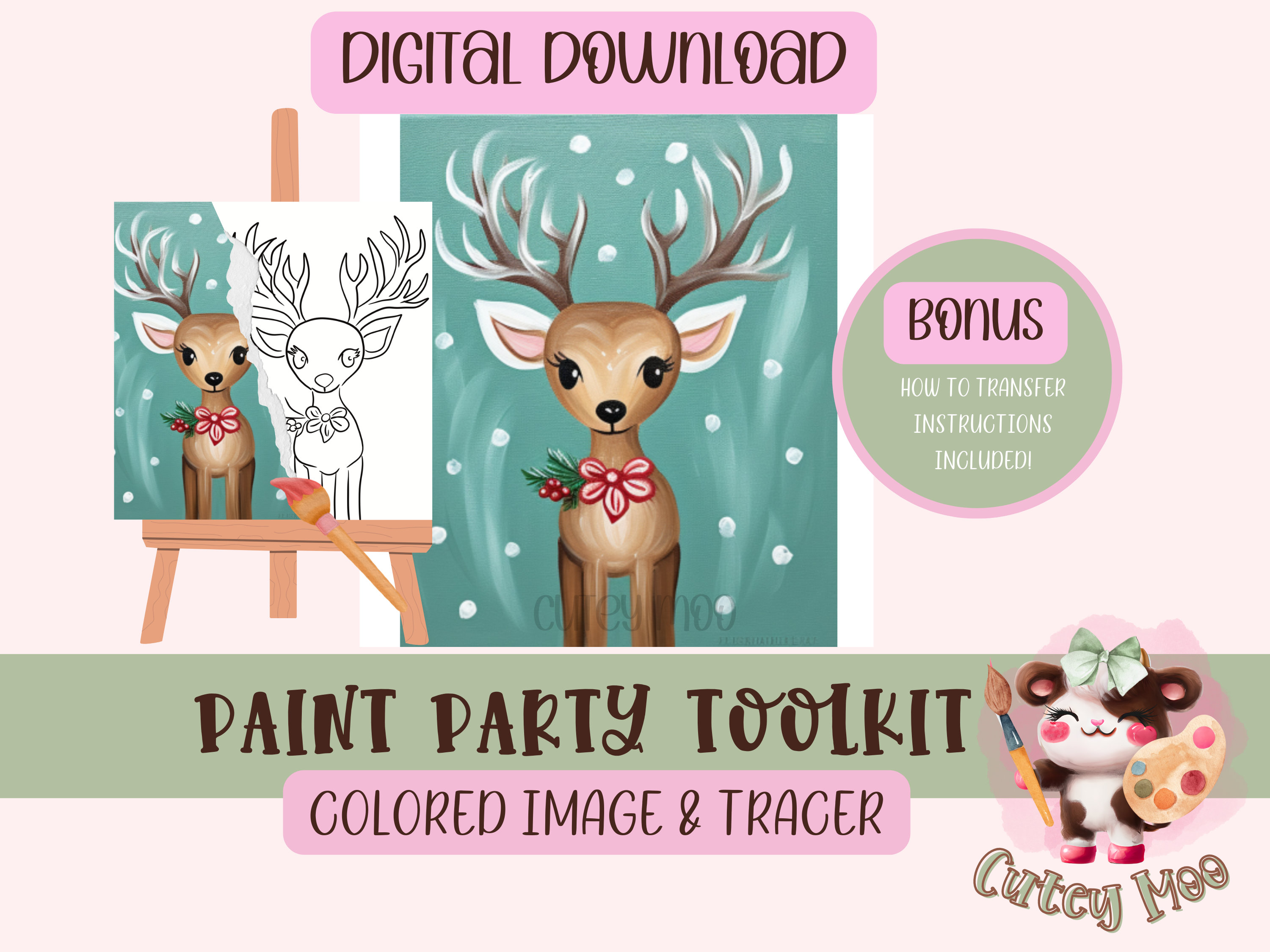 Christmas Diy Paint Party, Adult Painting, Winter Paint Kit, Art Party ...