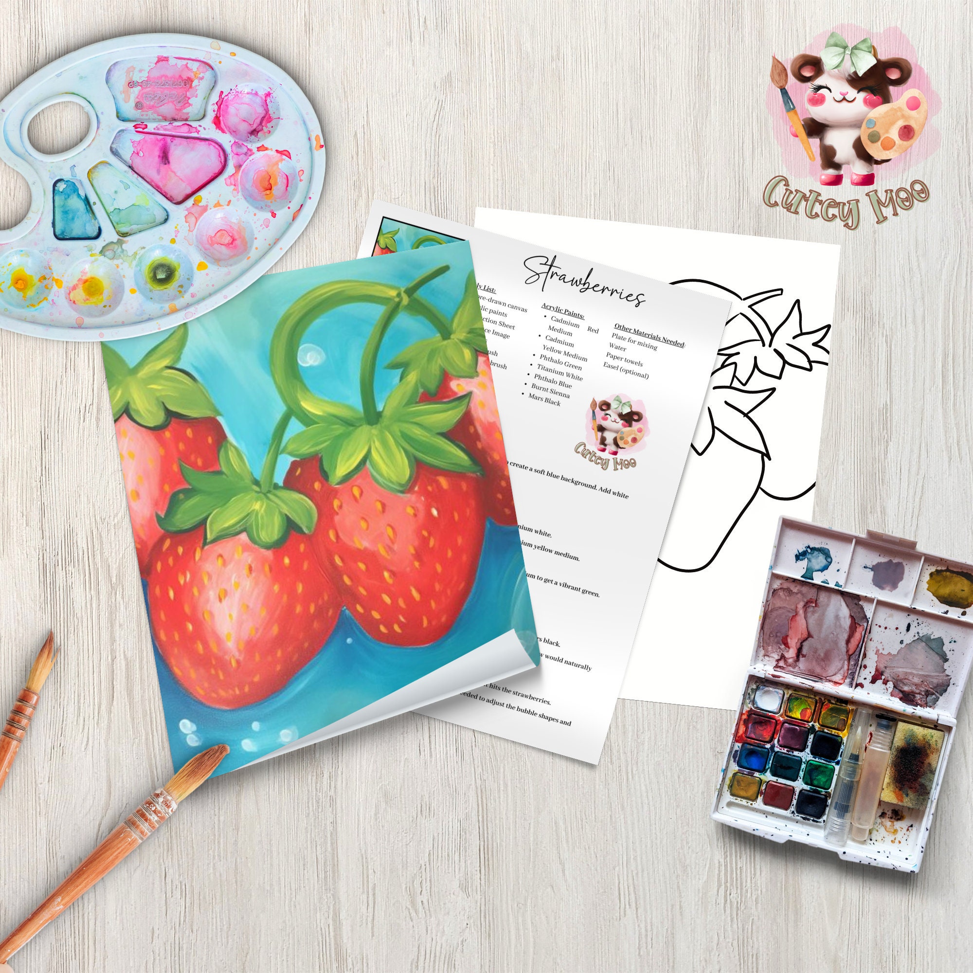 Diy Sip N Paint, Paint Party Printable for Kids & Adults, Paint and Sip ...