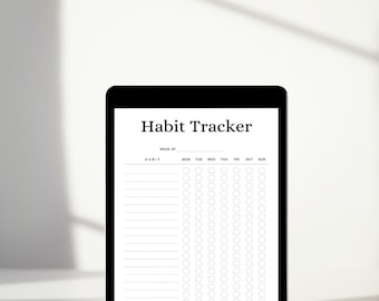 Minimalistic Daily Habit Tracker Printable/everyday Habit Tracker ...