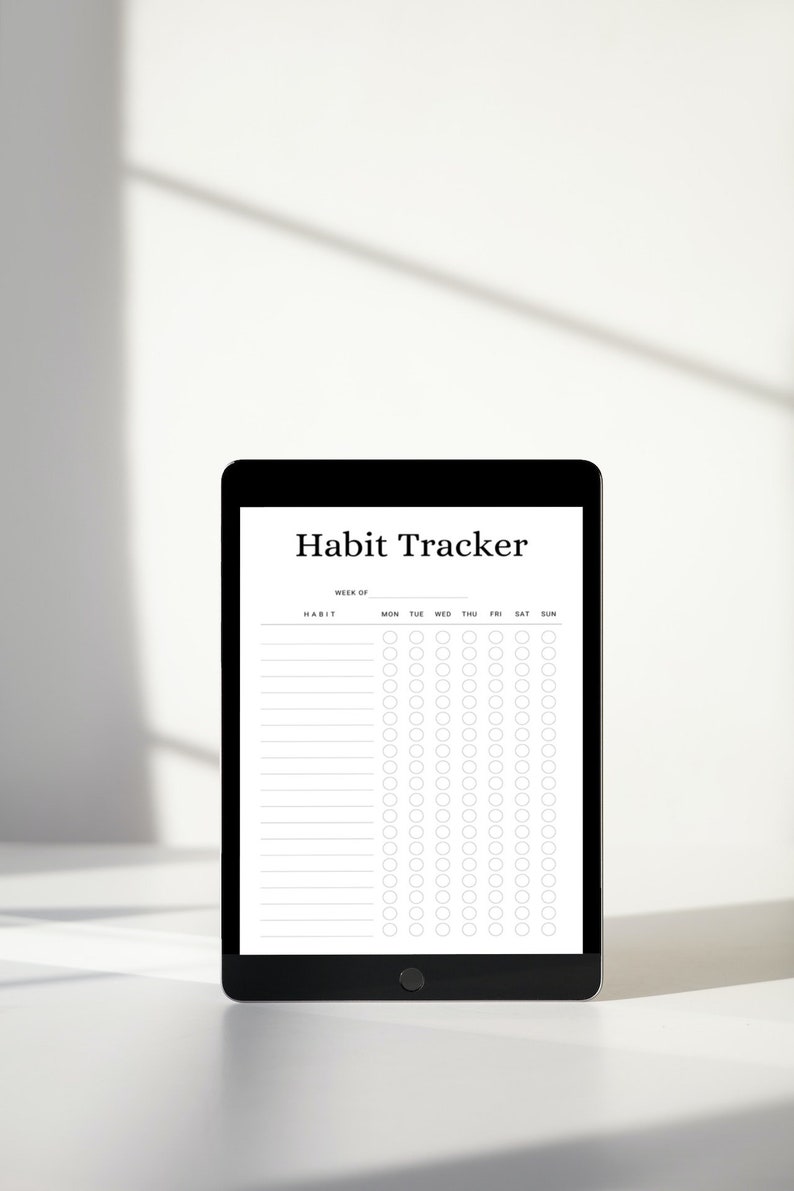 Minimalistic Daily Habit Tracker Printable/everyday Habit Tracker ...