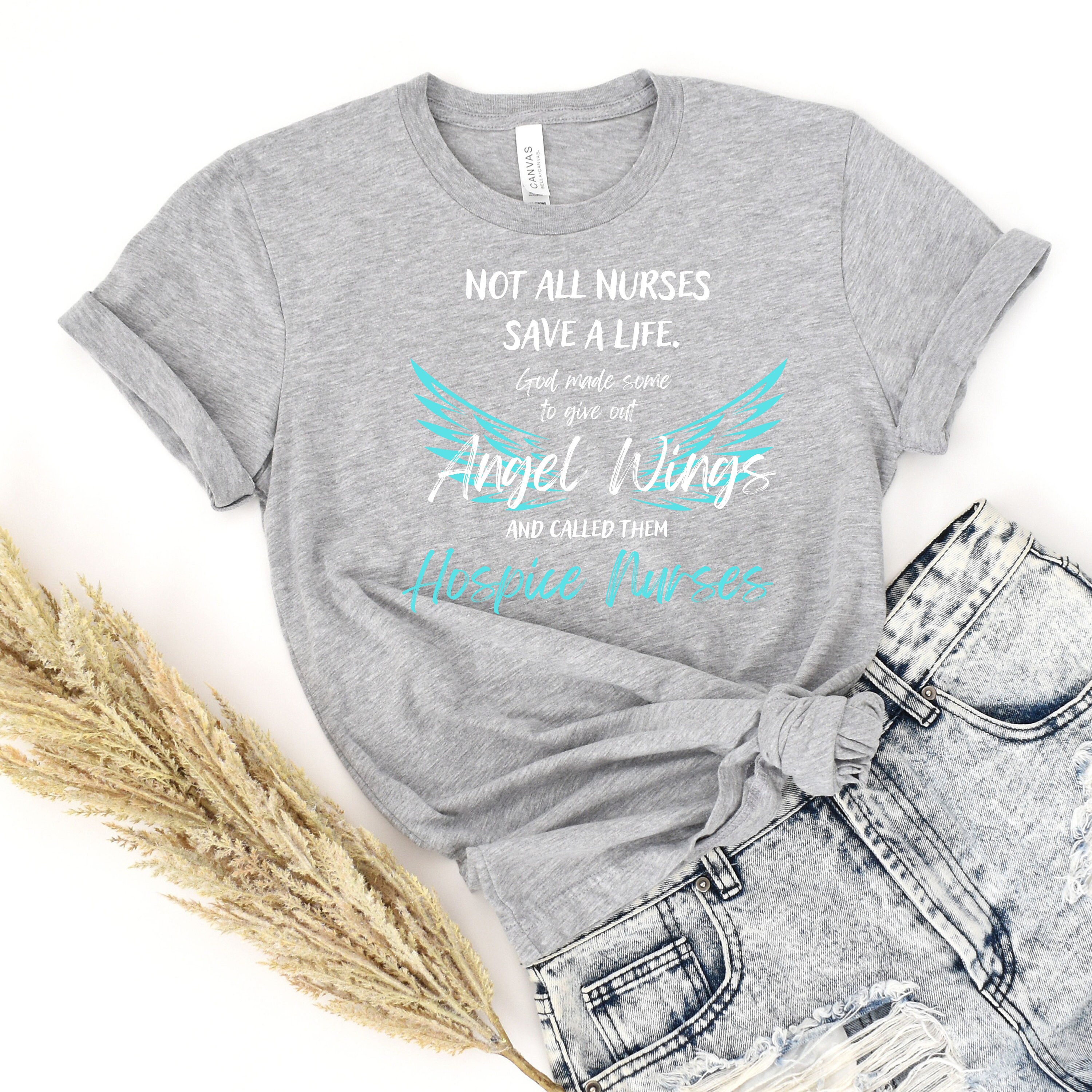 Hospice Nurse Angel Wing Shirt., Hospice Care, Hospice Nurse Gift Ideas ...